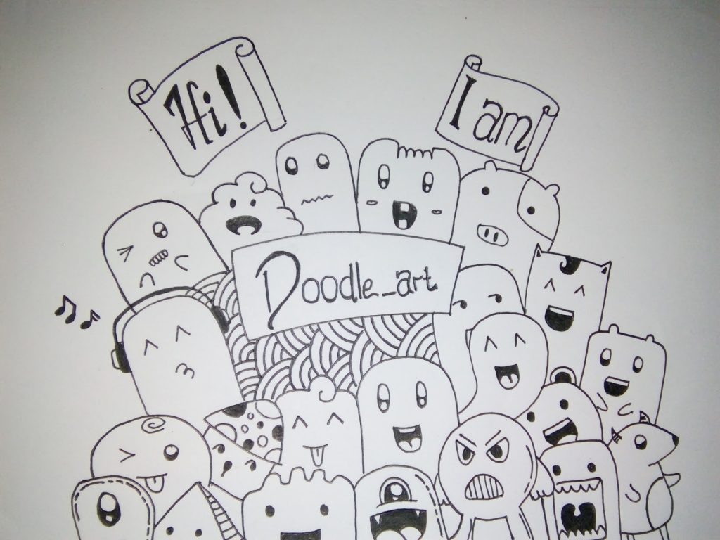 Gambar Doodle Art, Simple, Keren, Lucu dan Cara Membuatnya - IRIEQ BLOG