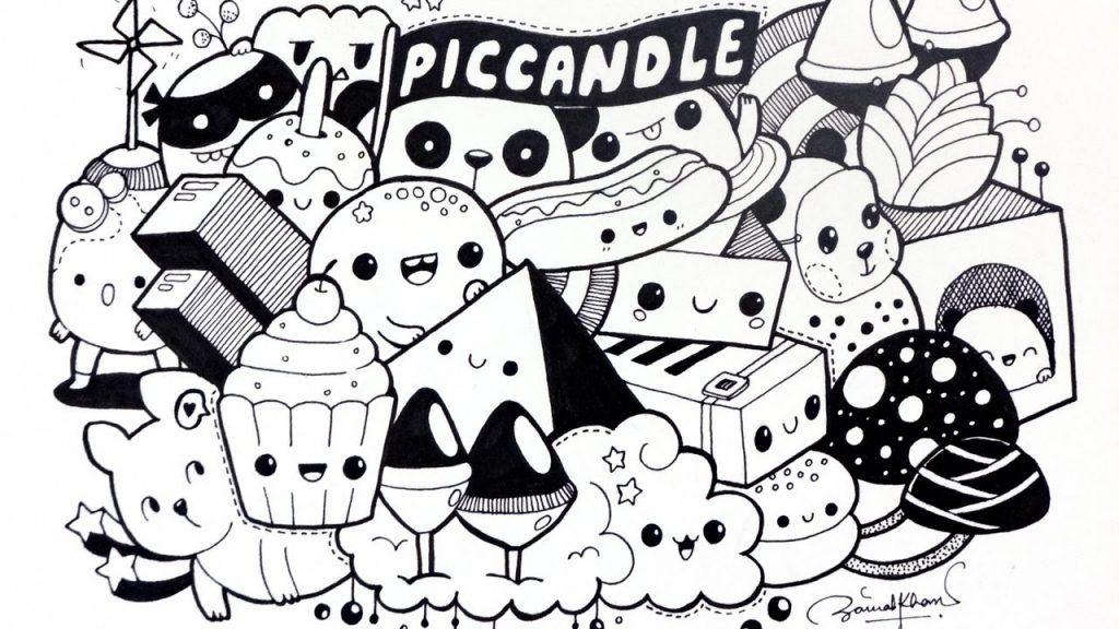 Gambar Doodle Art, Simple, Keren, Lucu dan Cara Membuatnya - IRIEQ BLOG