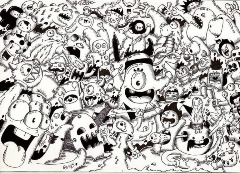 Gambar Doodle Art, Simple, Keren, Lucu dan Cara Membuatnya - IRIEQ BLOG