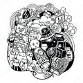 35+ Gambar Doodle Art, Simple, Keren, Lucu dan Cara Membuatnya